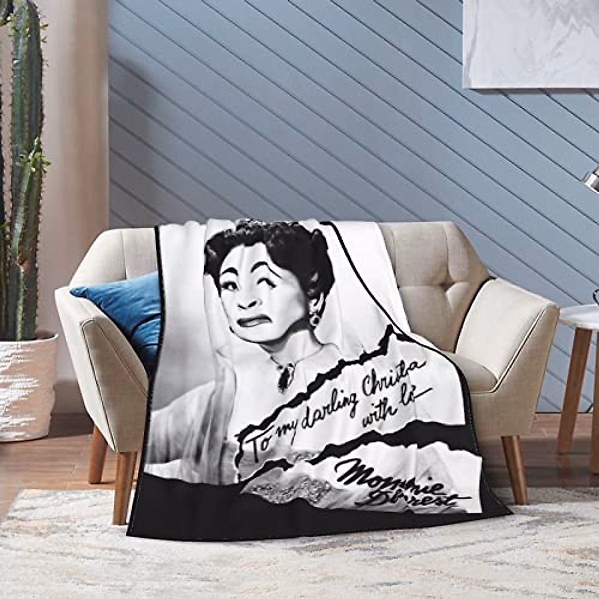 Joan Crawford Blanket Ultra-Soft Micro Fleece Blanket Warm Cozy Plush Bed Blanket Lightweight Sofa Throw Blanket