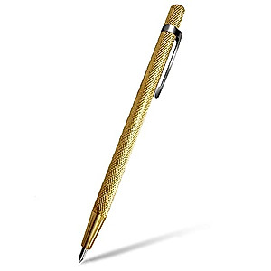 Tungsten Carbide Tip Scriber Marking Engraving Pen for Stainless Steel, Ceramics and Glass Carving (Gold)