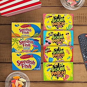 SWEDISH FISH Mini Tropical Soft & Chewy Candy, Bulk Candy, 12 - 3.5 oz Boxes