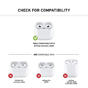 UAG Designed for AirPods Case (3rd Generation 2021) Scout Black - Premium Rugged Hard Shell Full Protective Case Cover with Detachable Keychain Carabiner by URBAN ARMOR GEAR