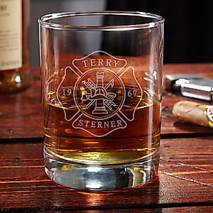 Eastham Firefighter Personalized Whiskey Glass (Custom Product)