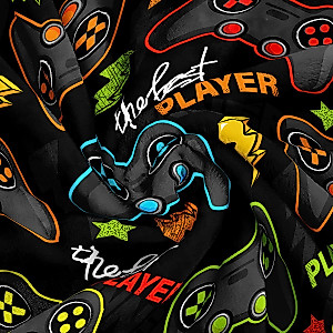 lirs Bedding Gaming Throw Blanket 60" x 50’’ Super Soft, Fleece, Gamer Gift for Couch Sofa for for Kids Boys Teens Video Game (MT-A11, 60’’x50)