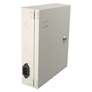 EVERSECU 9 Channel DC12V 5 Amp PTC Fuse CCTV Power Supply with Metal Box, AC Plug and Lock for Security Cameras, DVRs, IP Cameras, CCTV Cameras