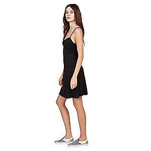 Volcom Women's Scenic Stone Fit and Flare Knit Dress, Black, Small