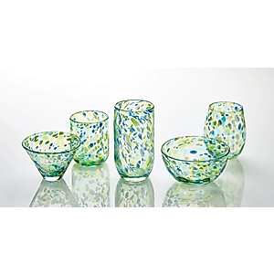 TAG TAG, Glass Double Old Fashioned Confetti Old Fashion Green