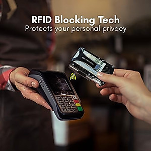 Extremus Mens Wallet, Slim Tactical Wallet with Money Clip and Credit Card Holder, Minimalist Front Pocket Wallet for Men, Rfid Blocking Wallet, Black