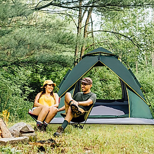 Happy Travel 1/2/3/4 Person Camping Tent, Instant Easy Pop Up Tents for Camping,Automatic Waterproof Family Camping Tent, Easy Set Up Tent,Portable Windproof Dome Tent for Camping Hiking & Traveling
