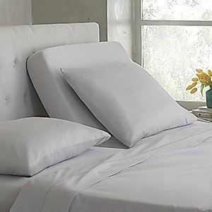 Martex Split King Sheet Set for Mattresses with Adjustable Bases, Quiet Gray, 5 Piece