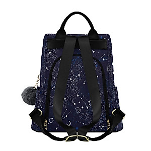 ALAZA Space Galaxy Constellation Cloud Women Backpack Anti Theft Back Pack Shoulder Fashion Bag Purse