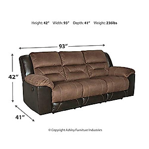 Signature Design by Ashley Contemporary Reclining Sofas, Brown