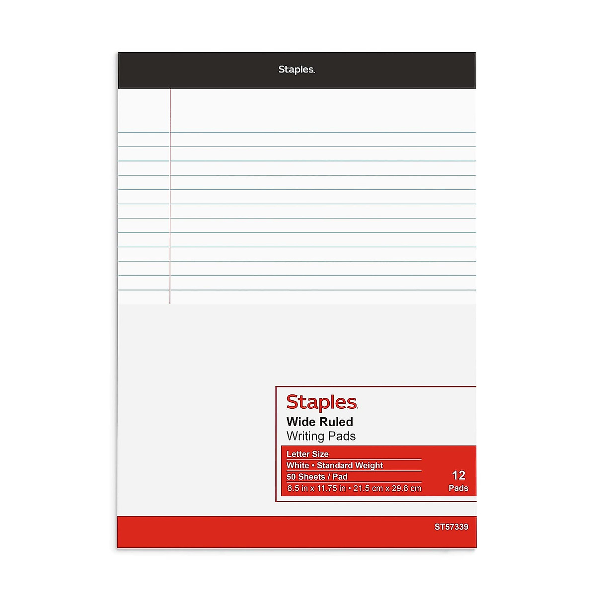 Tru Red 163865 Notepads 8.5-Inch X 11.75-Inch Wide White 50 Sh/Pad 12 Pads/Pk