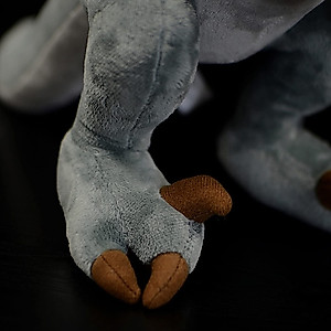 Velociraptor Dinosaur Plush Toy - Gray 17” Dinosaur Tyrannosaurus Stuffed Animal Plushie, Figurines Dinosauria Tyrannosaurus Stuffed Toys Soft, Gifts Collectible for Kids (Velociraptor)