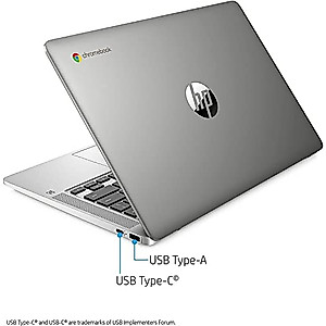 HP Chromebook 14A-NA0031WM 14" 4GB 64GB Intel Pentium Silver N5000 X4 1.1GHz Chrome OS, Silver