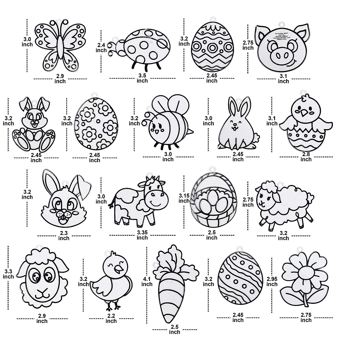 Klever Kits 18 Pcs Easter Suncatchers Crafts Set, Suncatcher Window Art Craft Kit for Kids Art & Home School Activities Party Favor Easter Party Supplies