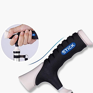 Folding Walking Stick with Seat Adjustable Height Tripod Cane Hiking Chair Aluminium Portable