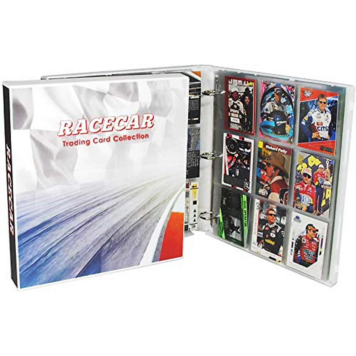 UniKeep Nascar Themed Collectible Card Storage Binder Complete With Collector Card Storage Pages (Track)