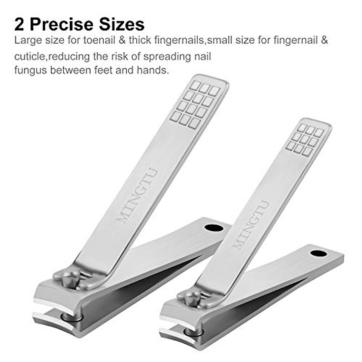 MINGTU Nail Clippers Set, Long Lasting Sharp Toenail and Fingernail Clippers, Professional Sturdy Stainless Steel Nail Cutter for Men & Women