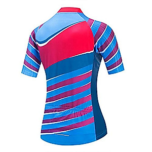 PSPORT Women's Cycling Jersey Summer Lady Short Sleeve Bike Clothing Biking Jerseys