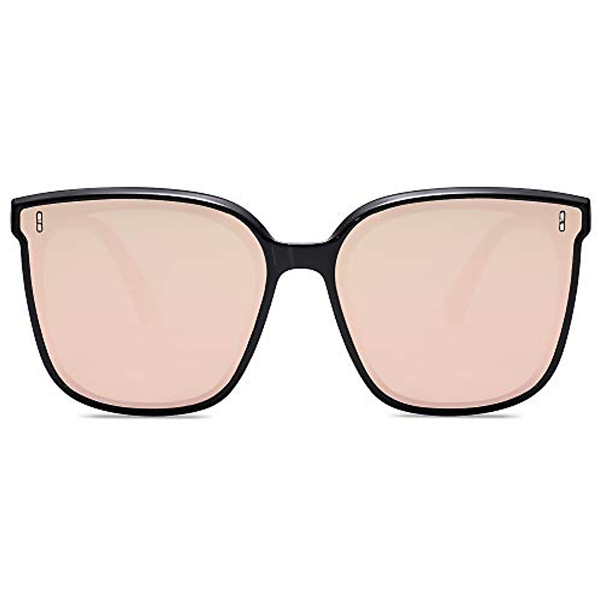 SOJOS Sunglasses for Women Men Vintage Style Shades SJ2157,Black/Pink