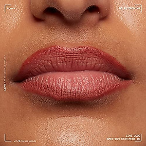 NYX PROFESSIONAL MAKEUP Line Loud Lip Liner, Longwear and Pigmented Lip Pencil with Jojoba Oil & Vitamin E - Ambition Statement (Warm Peach Brown)