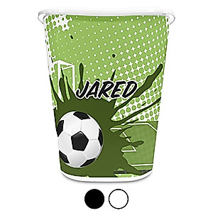 YouCustomizeIt Soccer Waste Basket - Single Sided (Black) (Personalized)