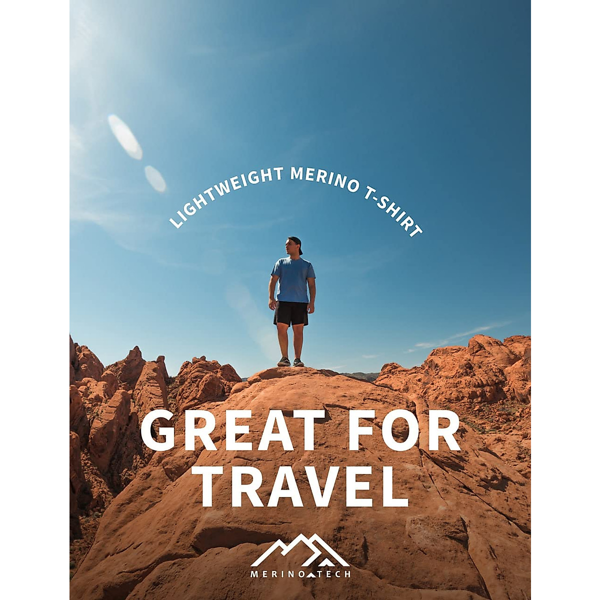 Merino Wool T-Shirt Mens - Short Sleeve Merino Wool Shirts for Men - Sport Merino Lightweight Base Layer Hiking Tshirt (Large, Coal Black)