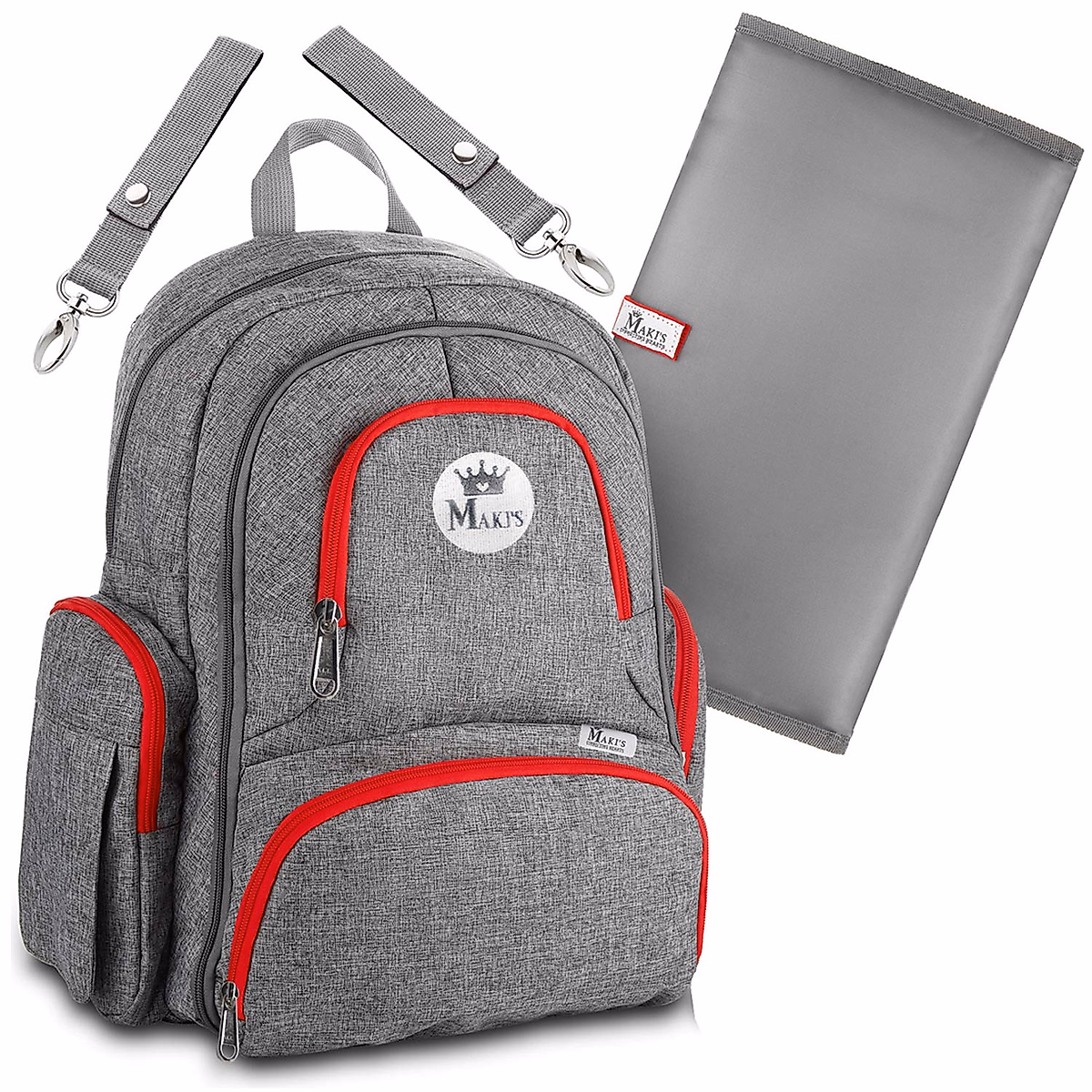 Baby Diaper Bag Backpack with YKK Zippers for Girls and Boys, Large Waterproof Diaper Backpack Organizer with Stroller Straps,Baby Wipes Pocket and Infant Changing Pad, Perfect for Baby Showers