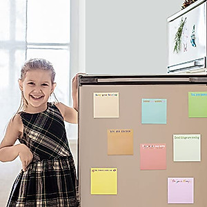 Inspirational Sticky Notes 3 x 3 Inch Motivational Fun Notepads 50 Sheets Each Positive Gifts for Teacher Nurse Coworkers Work Studying Supplies(Simple Style, 12 Pieces)