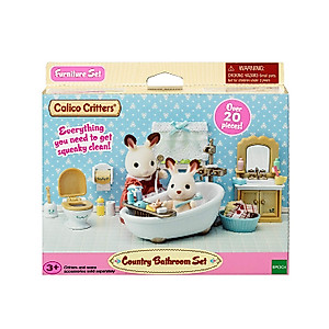Calico Critters Country Bathroom Set - Toy Dollhouse Furniture and Accessories Set for Ages 3+