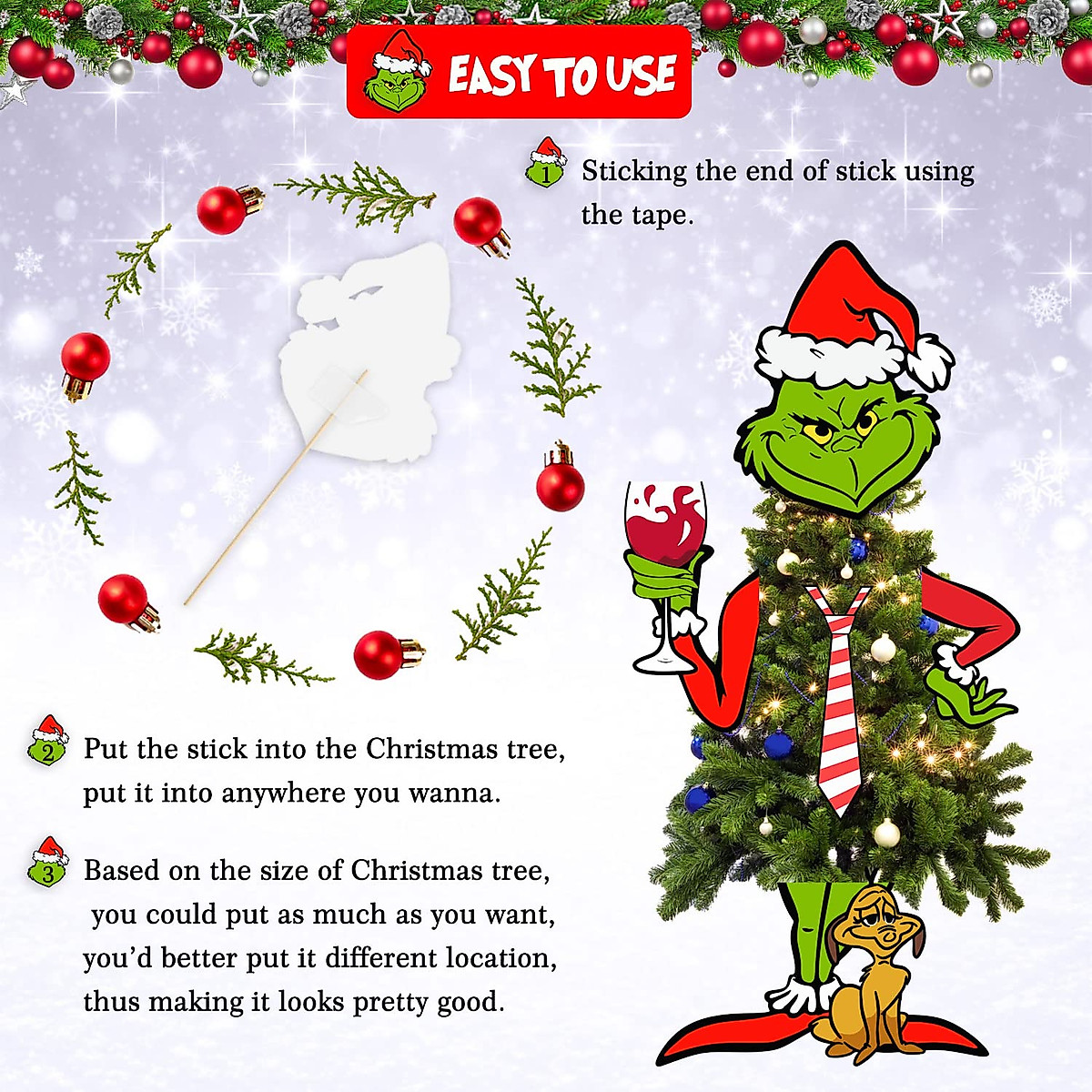 Christmas Tree Topper, Christmas Decorations for Xmas Tree, Christmas Tree Decor for Funny Christmas Themed Party Supplies