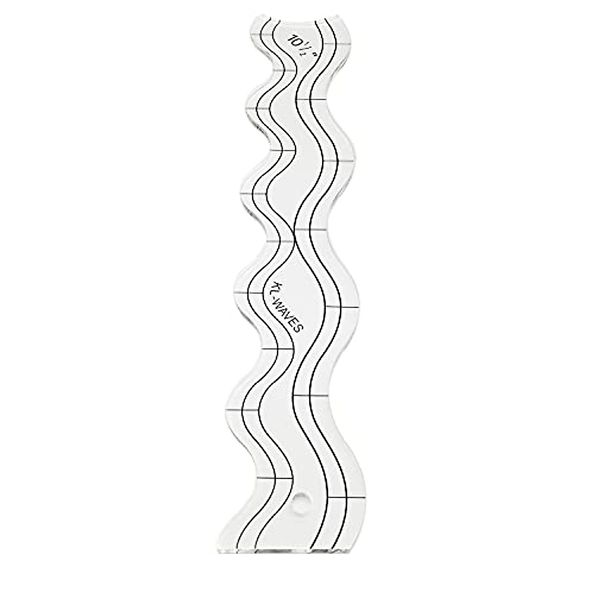 YICBOR Wave Edge Quilting Ruler Template - Clear Wave Quilter's Ruler for Domestic Sewing Machine