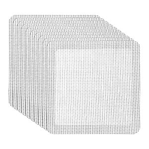 uxcell Disposable Shower Drain Hair Catcher, 10Pcs Disposable Hair Catchers Mesh Stickers for Shower, Bathtub, Sink, Bathroom, Kitchen, Sewer (90mmx90mm, Grey)