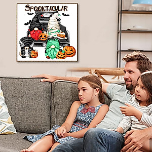 VIGEGU Halloween Truck Gnome Diamond Painting Kits for Adults - Diamond Art Kits 5D Paintings with Diamond Dots Full Drill Round Gem Art,for Spook tacular DIY Gift and Home Decor12 x 12inch rectangle