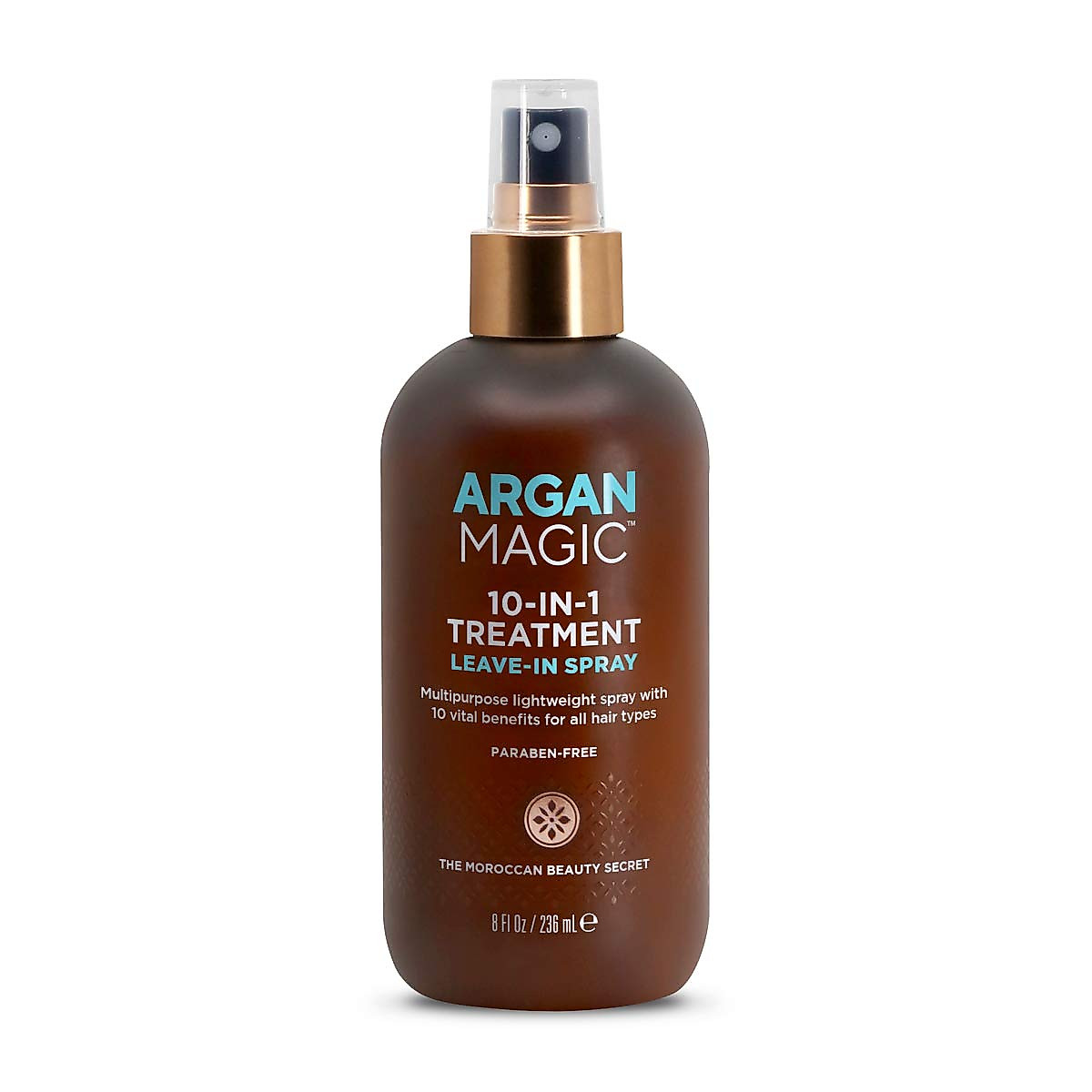Argan Magic 10 in 1 Hair Treatment & Stylizing Multipurpose Leave in Spray for all Hair Types | Made in USA | Paraben Free | Cruelty Free (8 oz)