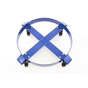 Heavy Duty - Swivel Caster Wheel - Drum Dolly 1000 Pound Capacity - 30 Gallon Steel Frame Non Tipping