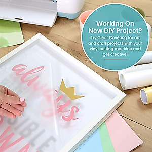 Con-Tact Brand - 60F-C9AC16-06 Creative Covering Self-Adhesive Semi-Transparent Privacy Film Protective Vinyl and Shelf Liner, 18" x 60', Clear Matte