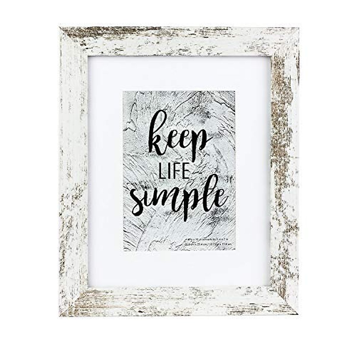 kennethan White 8x10 Picture Frame can Display 5x7 Picture with Mat or 8x10 Photo Without Mat on the Wall