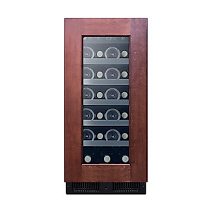 Summit ALWC15PNRLHD 15 Inch Wide 23 Bottle Capacity Wine Cellar Built-In or Freestanding Use, Panel Ready, ADA Compliant (LHD, Wine)