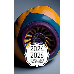 Pocket Calendar 2024-2026: Two-Year Monthly Planner for Purse , 36 Months from January 2024 to December 2026 | Colorful toy seashell