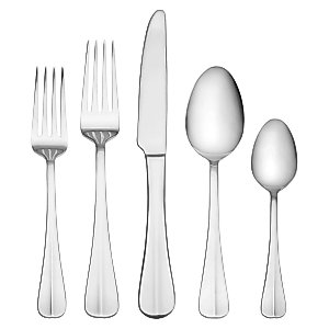 International Silver Simplicity 53-Piece Stainless Steel Flatware Set with Serving Utensil Set, Service for 8
