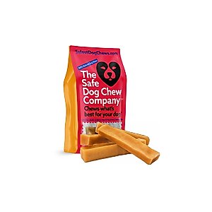 The safest All-Natural Cheese Chews - Large (Pack of 4) - NO Chunks, NO preservatives, NO Bad Smell, Great Teeth Cleaner, Super Long-Lasting