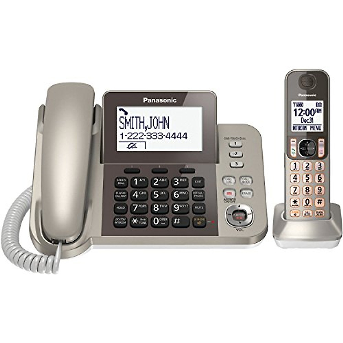 Panasonic KXTGF350N Dect 1-Handset Landline Telephone (Renewed)