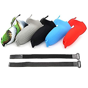 Touch Controller Grip Cover & Knuckle Strap for Oculus Quest 2 Touch Controller Grip Accessories with Adjustable Wrist Strap Silicone Skin Protective Cover (Blue)