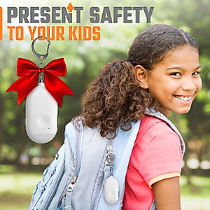 Rechargeable Self Defense Keychain Alarm 2 Pack – 130 dB Loud Emergency Personal Siren with LED Light – SOS Safety Alert Device Key Chain for Women, Kids, Elderly, and Joggers by WETEN (Black&White)