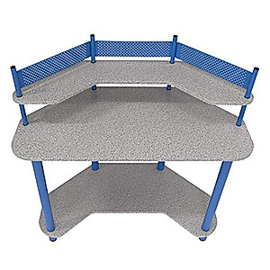 Calico Designs Study Corner Desk, Blue 46"W x 23.5"D x 42.25"H