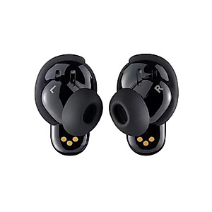 Bose QuietComfort Ultra True Wireless Bluetooth Adjustable Noise Cancelling Earbuds, Spatial Audio, Up to 6 Hours of Play Time, Black Bundle with Fit Kit