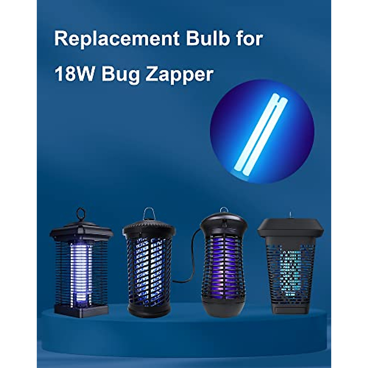 Shootingstar 2G11 18W Bug Zapper Replacement Bulb for Insect Attracting Lamp, PL 18W BL UV Light Bulb Compatible with Indoor Outdoor Mosquito Zapper