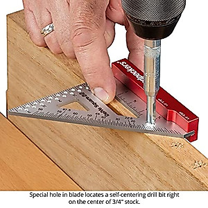 Woodpeckers Stainless Steel Delve Squares, 3 1/2 & 6 Inch Squares with Rack It Mounting Kit, Precision Woodworking Tools for Furniture Making