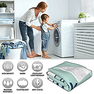 Fleece Throw Blanket Camp Plush Throw Blanket for Couch Sofa Bed Women Blanket (50"x40")