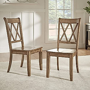 Inspire Q Eleanor Double X Back Wood Dining Chair (Set of 2) by Classic Grey